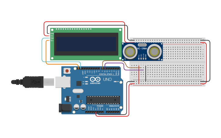 Circuit design Distance - Tinkercad