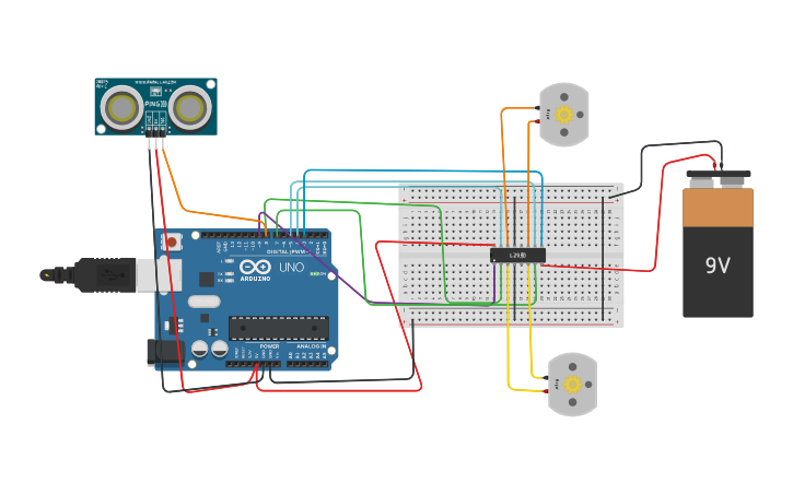 Circuit design Control DC Motors with L293D Motor - Tinkercad