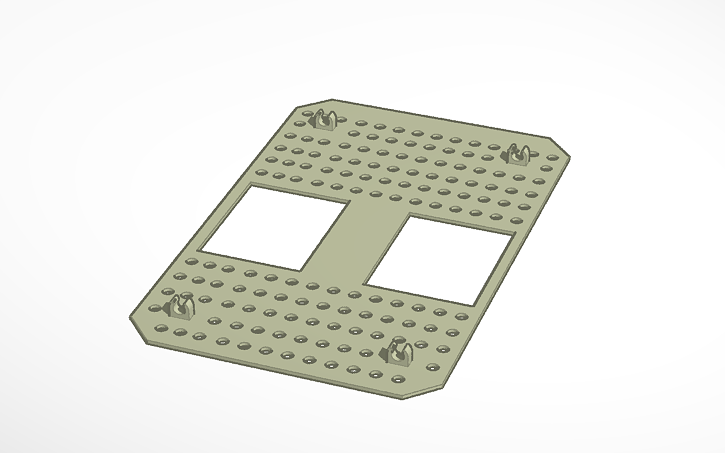 3D design Defender Top Rack Plate - Tinkercad