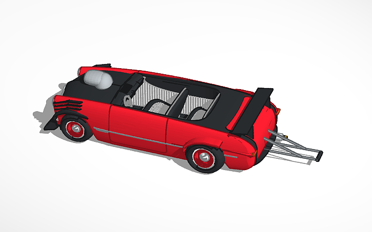 3D design 1950 Ford dragster V10 has a engine | Tinkercad