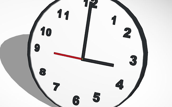 3d Design Wall Clock Tinkercad 3649