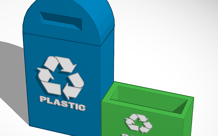 3D design Recycling bins - Tinkercad