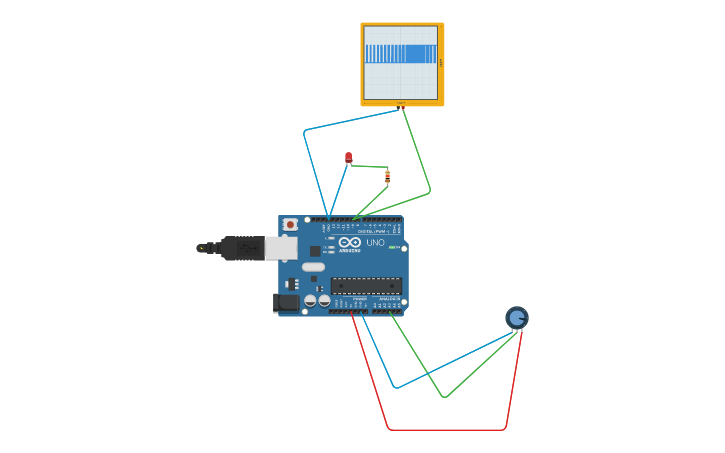 Circuit design PWM Aufgabe 2 | Tinkercad