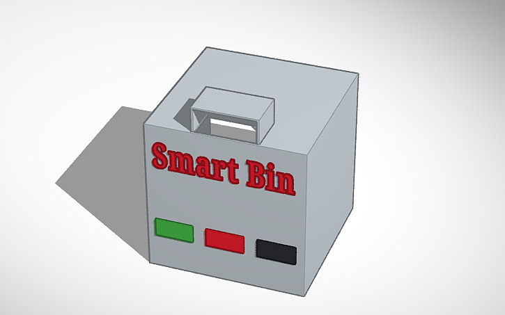3D design Smart Bin - Tinkercad