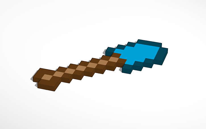 3D design Minecraft Shovel - Tinkercad