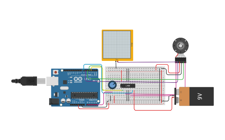 Circuit design PWM Motor Driver - Tinkercad