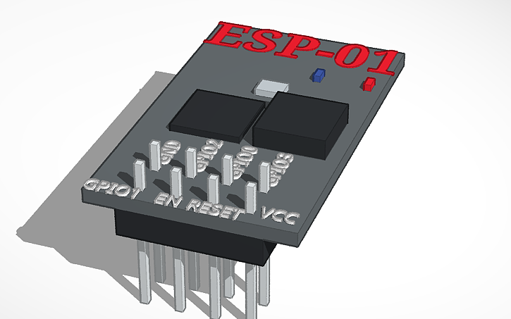 3d Design Copy Of Esp8266 Esp 01 Tinkercad
