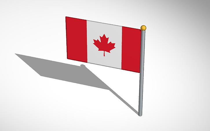 3D design Canadian Flag - Tinkercad