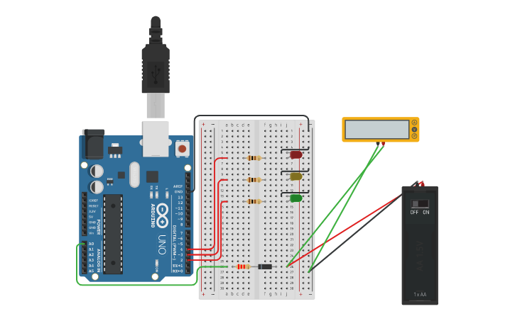 Circuit Design Battery Tester With Serial Support Tinkercad