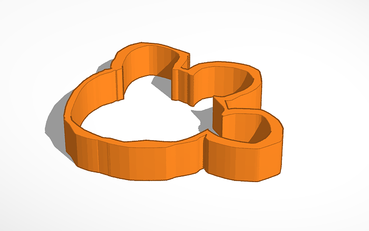 3D design paw print cookie cutter - Tinkercad