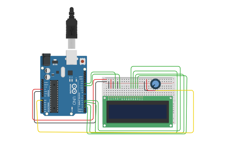 Circuit Design Potentiometer Lcd Tinkercad