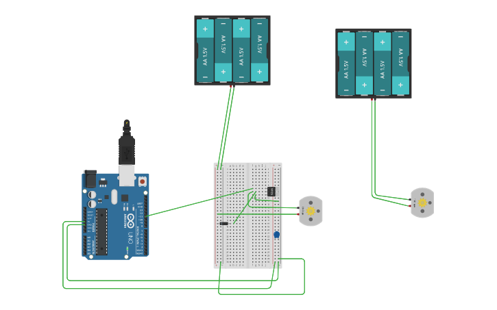 Circuit design DC Motor | Tinkercad