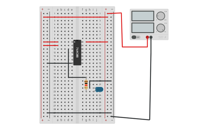 Circuit design ckt 4 AND GATE verification | Tinkercad