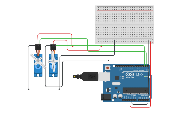 Circuit design Servomotor | Tinkercad