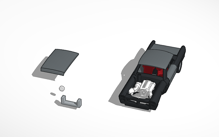 3D design Big turbo 2jz Drag car - Tinkercad