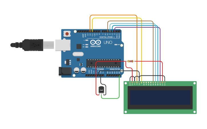 Circuit Design Temperature Tmp36 Sensor With Arduino Tinkercad
