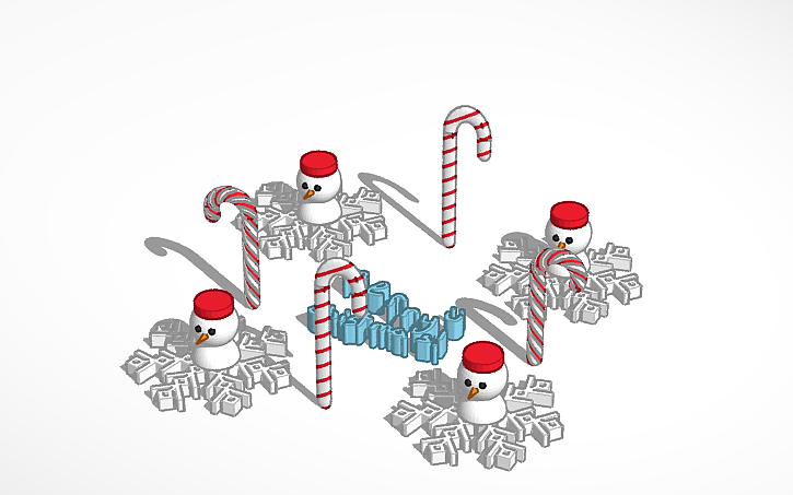 3D design Merry Christmas | Tinkercad