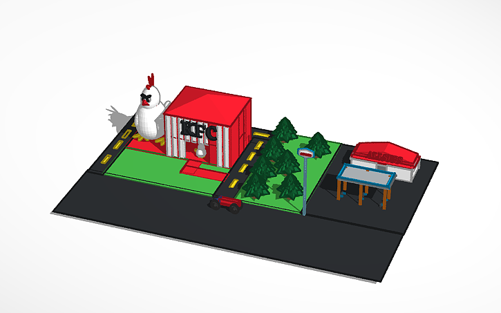 3D design KFC (PART OF CITY ) 1 | Tinkercad