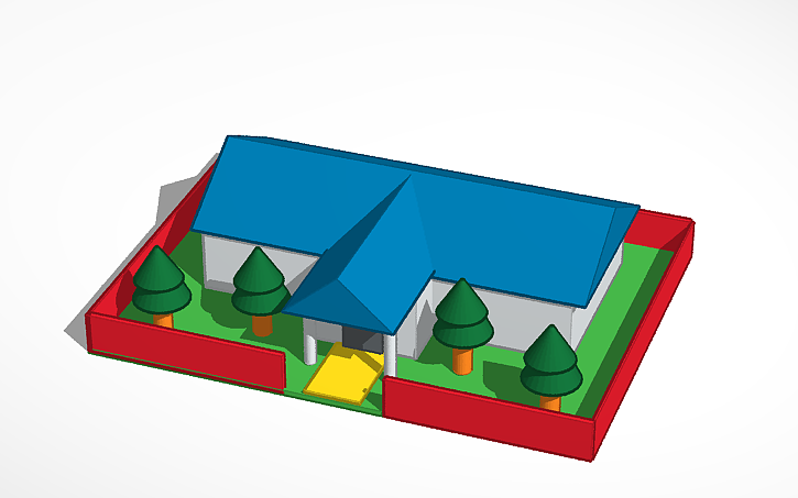 3D design Large Mansion - Tinkercad