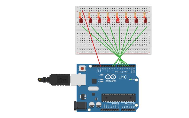 Circuit design Actividad 6 - Tinkercad