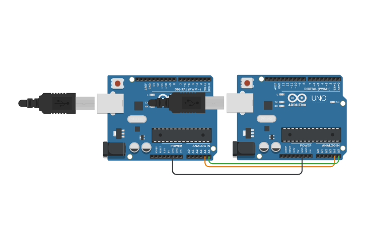 Circuit design Copy of I2C arduino - Tinkercad