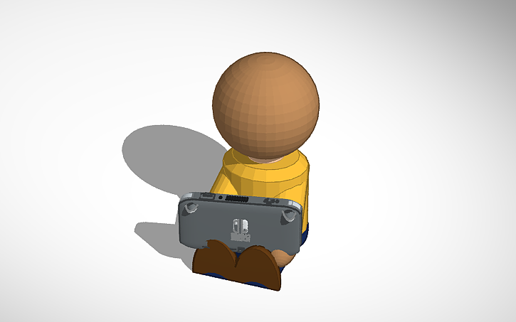 3D design guy playing Nintendo Switch Lite - Tinkercad