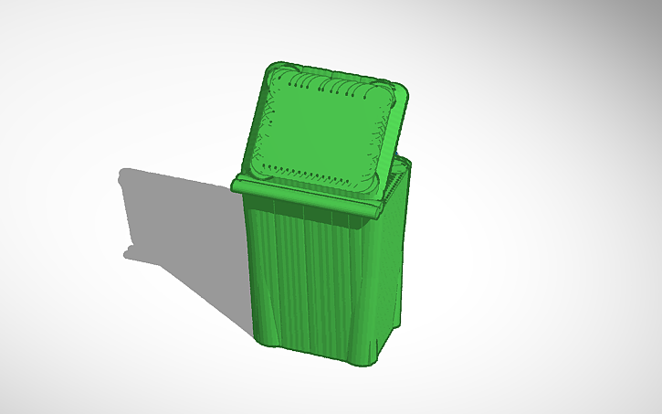 3D design kotak sampah ayangg - Tinkercad