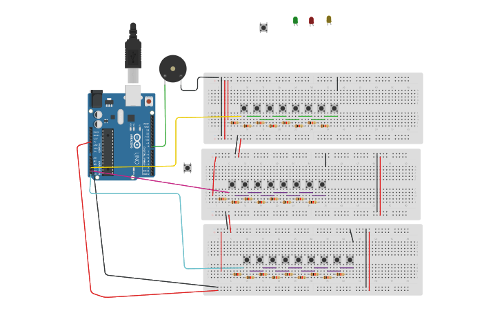 Circuit design piano - Tinkercad