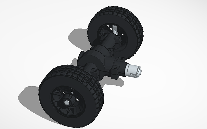 3D design rear axle 1/25-1/24 scale rc car - Tinkercad
