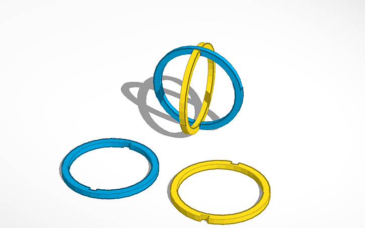 3d Design Interlocking Circles Tinkercad