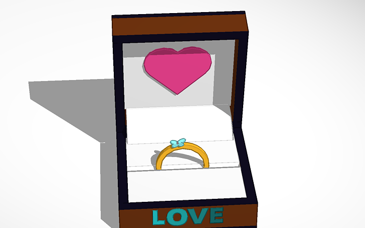3D design Ring box - Tinkercad