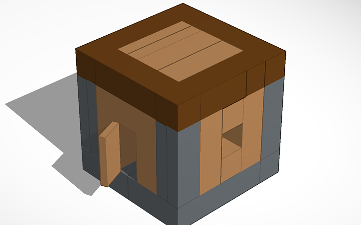 3D design minecraft house - Tinkercad