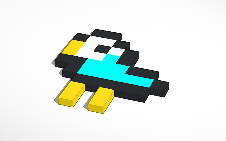 3D design Cyan budgie | Tinkercad