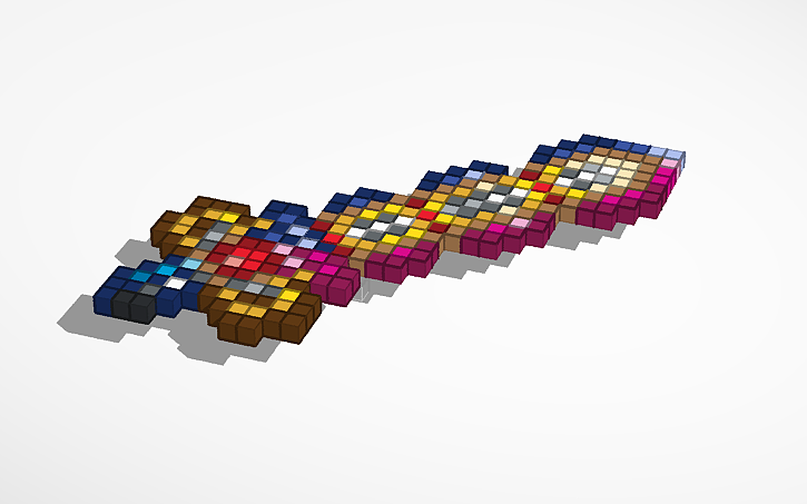 3D design The True Excaliber from Terraria - Tinkercad