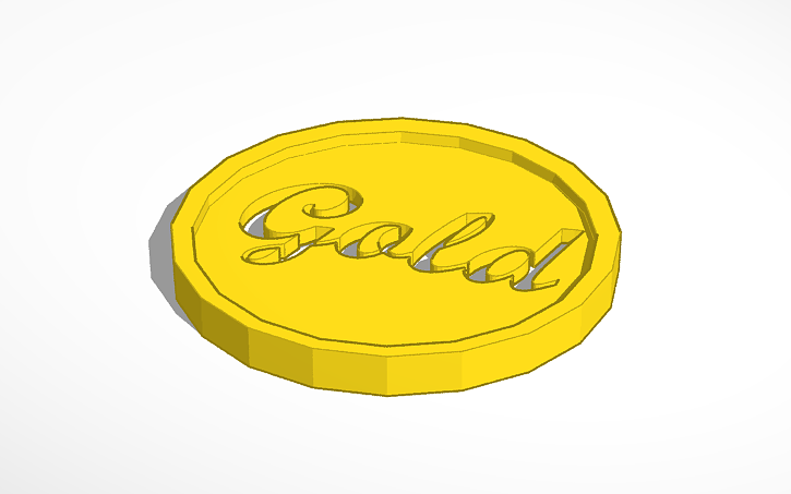 3D design Gold Coin - Tinkercad
