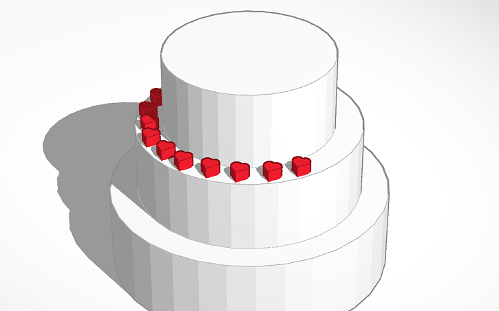 3D design Birthday cake - Tinkercad