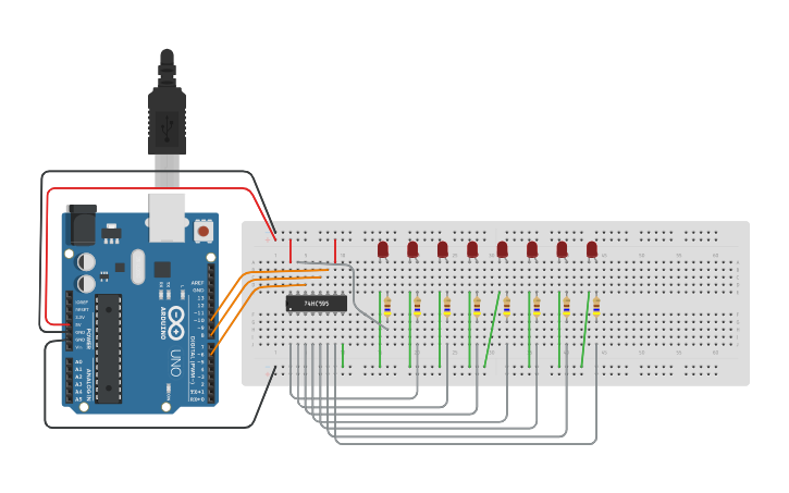 Circuit Design 16 Led Binary Counter Tinkercad