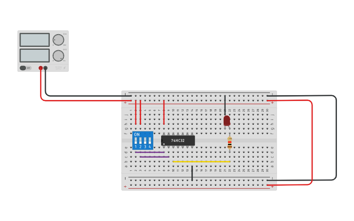 Circuit design EXPERIMENT NO:1 OR GATE | Tinkercad
