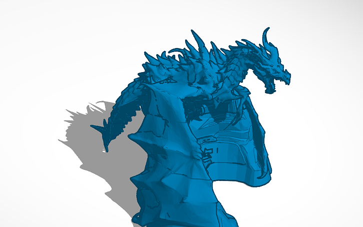 3D design Skyrim Water Dragon - Tinkercad