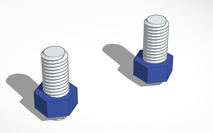 3D design nuts & bolts - Tinkercad