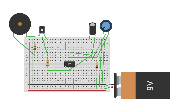 Circuit design Generador de Sonido | Tinkercad