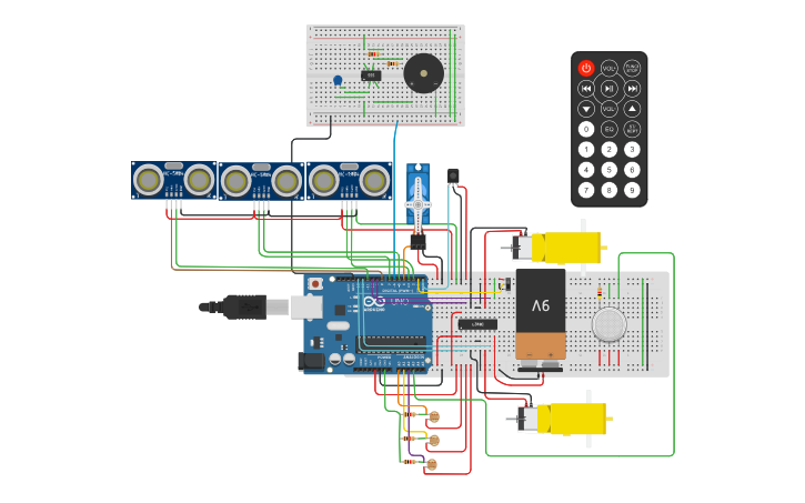 Circuit design Carro Robótico Autónomo con Arduino y Sensores ...