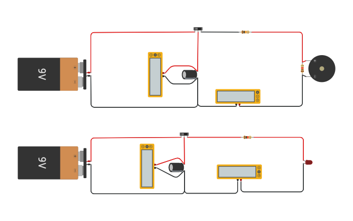 Circuit design Simulacao Projeto RC - Tinkercad