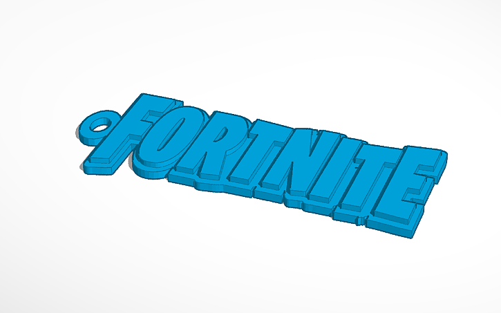 3D design Fortnite Keychain - Tinkercad