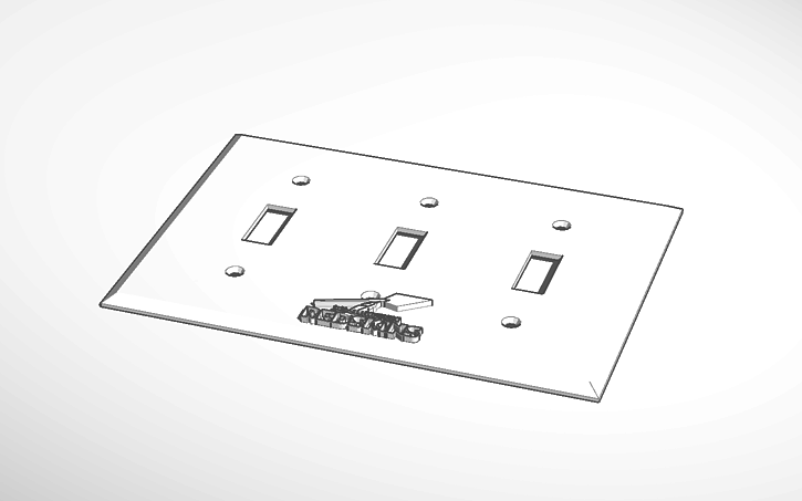 3D design light switch - Tinkercad