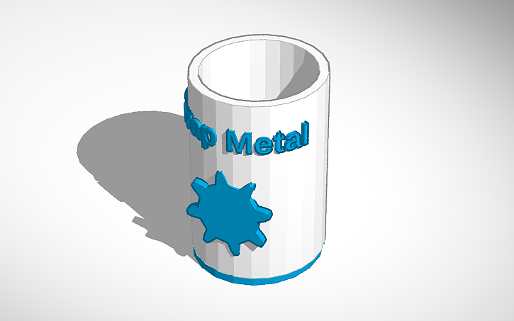 3D design Scrap Metal Pen Cup - Tinkercad