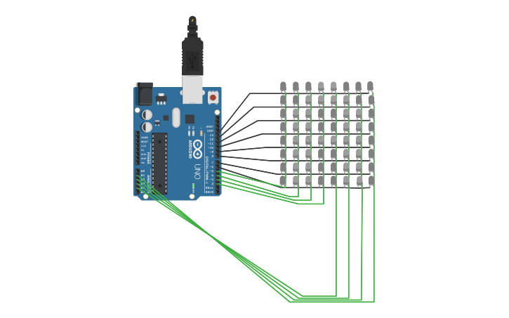 Circuit design alisher 8x8 | Tinkercad