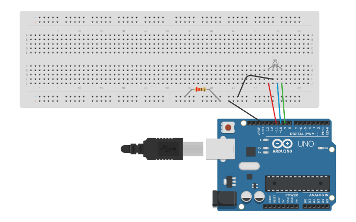 Circuit Design Led Rgb Tinkercad
