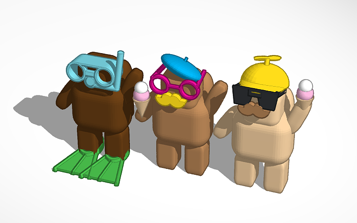 3D design hippies - Tinkercad