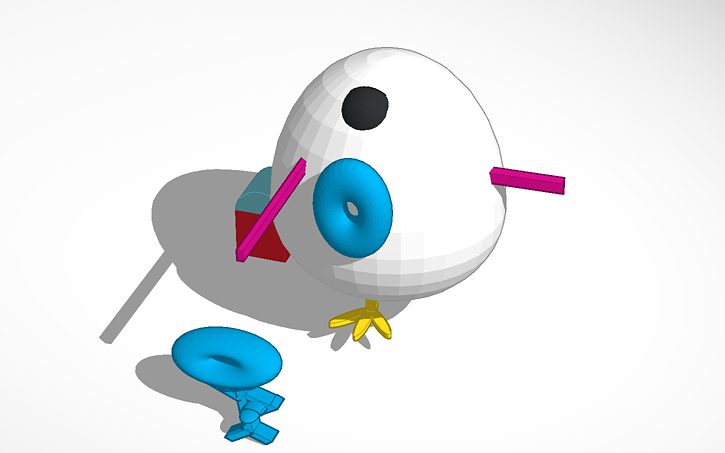 3D design cyclops monster about to kill oms stick figure | Tinkercad